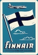 V4-FINNAIR Finnair AERO O/Y Vintage metal poster metal sign