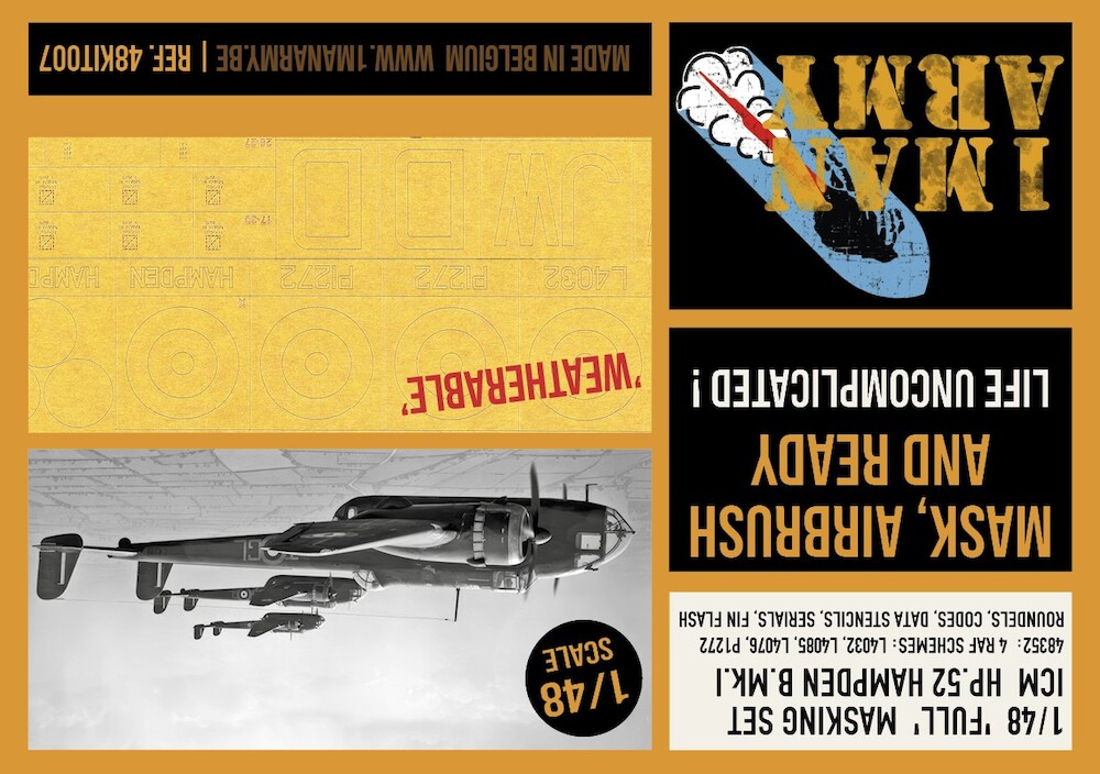 1ManArmy 48KIT007 Handley Page P.52 Hampden B.Mk.I High Definitio