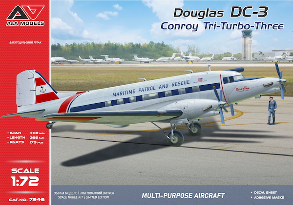 A&A Models AAM7246 Conroy Tri-Turbo-3 (DC-3 Trimotor)