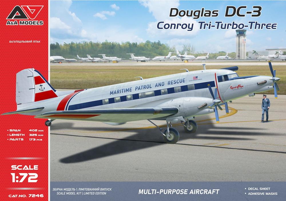 A&A Models AAM7246 Conroy Tri-Turbo-3 (DC-3 Trimotor)