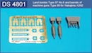 AB&K Models ABK DS4801 Land bombs and Machinegun barrels for
