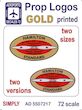 Aeroporto decales 72 Ad5507217 Prop Logos Gold Printed Two Sizes,