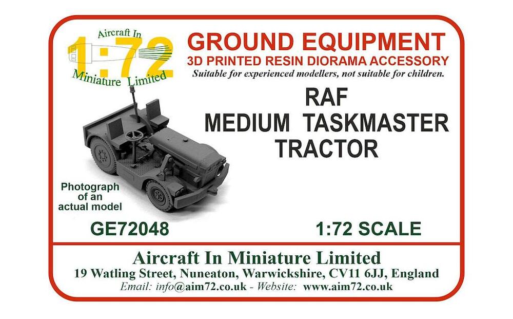 Aircraft in Miniature GE72048 RAF Medium Taskmaster tractor as Us