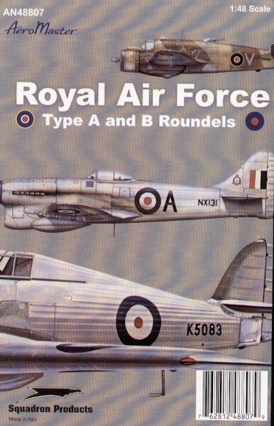 AEROMASTER AMD48-807 RAF Type A and B Roundels