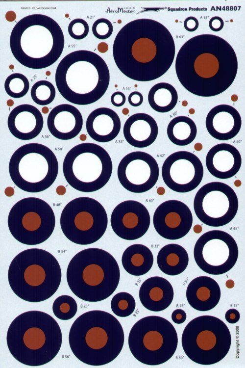 AEROMASTER AMD48-807 RAF Type A and B Roundels