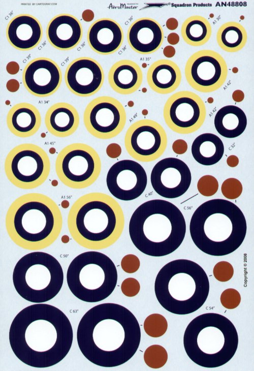 AEROMASTER AMD48-808 RAF Type A1, C and C1 Roundels