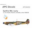 APC Decals APC84002 Spitfire MKI -early- (4LP Czechoslovak Air Fo