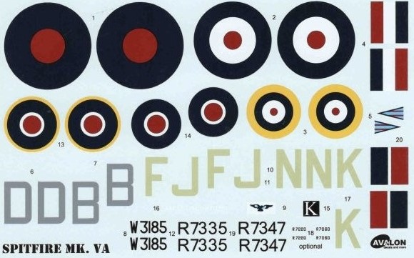 Avalon Decals 4810 Spitfire MKVa, rare bird part 1