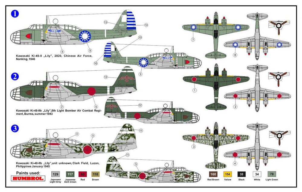 AZ Models AZ4872 Kawasaki Ki48-IIb Sokei "Lily" incl. Ki-148 miss