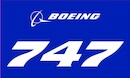 Boeing STICK 747 BLUE 747 Blue Sticker | AviationMegastore.com