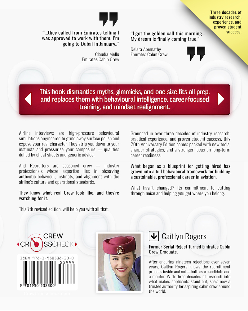 Crewcrosscheck 9781950538300 The Cabin Crew Interview Made Easy: