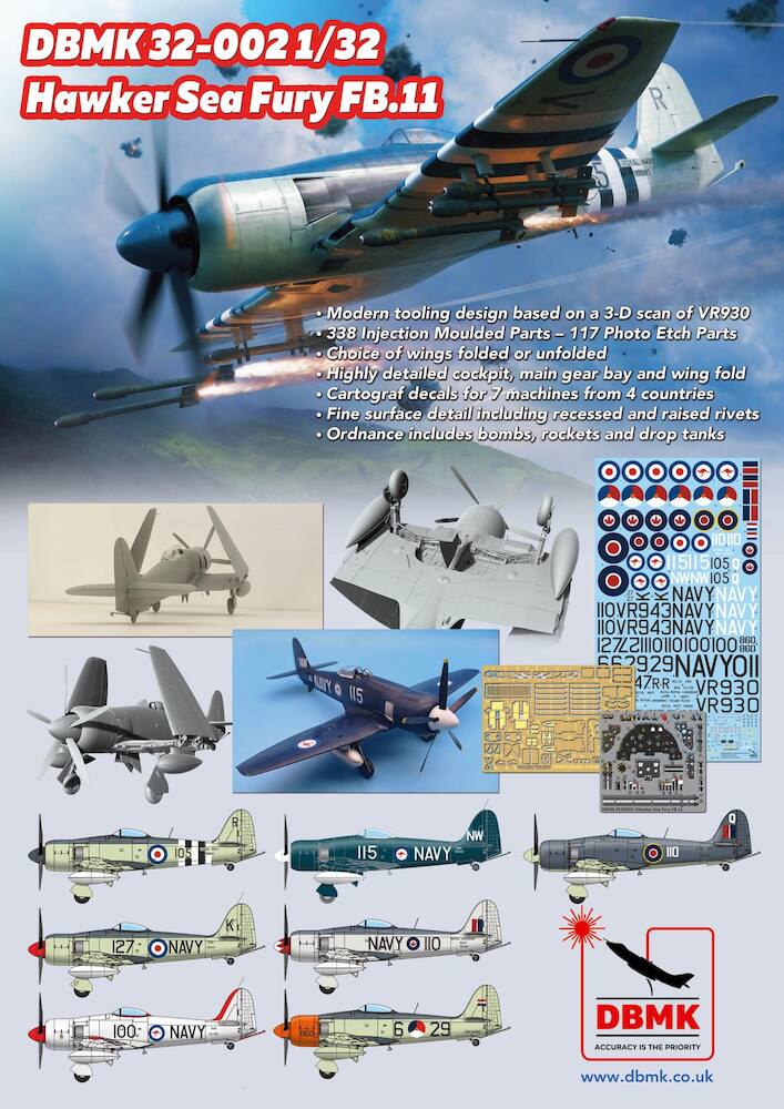 DBMK Model kits DBMK32002 Hawker Sea Fury FB11