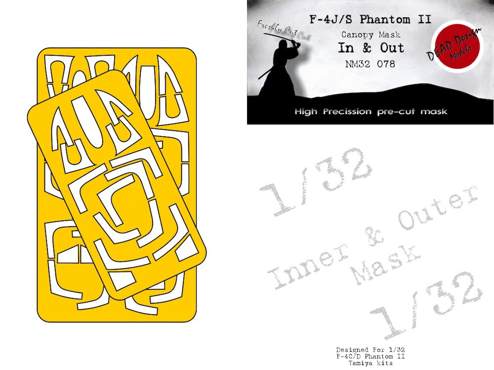 Dead Design NM32078 F4J/S Phantom II Canopy mask In- and outside(