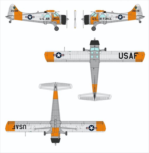 Dora Wings DW48059 De Havilland L-20A/U-6A Beaver (Wheels)