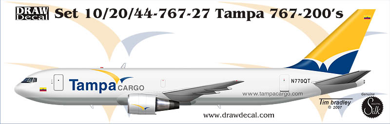 Draw Decals 10-767-27 Boeing 767-200 (Tampa Cargo)