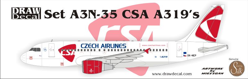 Draw Decals 20-A3N-35 A319 (CSA New Colours)