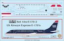 Draw Decals 44-E170-2 Embraer 170 (US Airways Express)