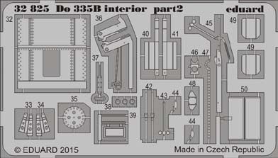 Eduard E32-825 Detailset Dornier Do335 Interior Self adhesive (Ho