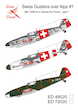 Exotic Decals ed72020 Swiss Gustavs over Alps #1 – Me 109G-6 in