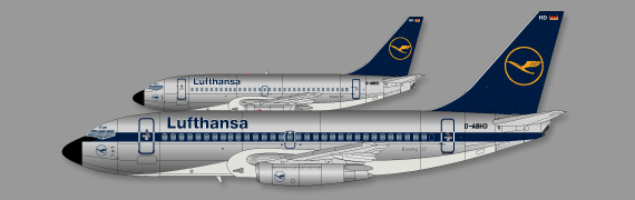 F-dcal FD14525 Boeing 737-200 (Lufthansa Experimental scheme)