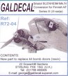 Gal Decals r72-04 Blenheim MKIV Bomb Bay Conversion MK3 (Finnish
