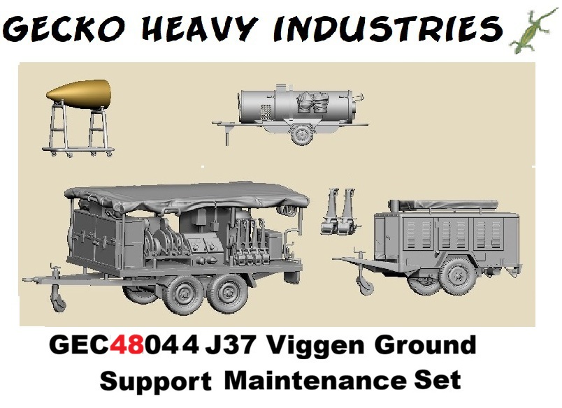 Gecko Heavy Industries GEC48044 Saab J37 Viggen Ground Support Ma