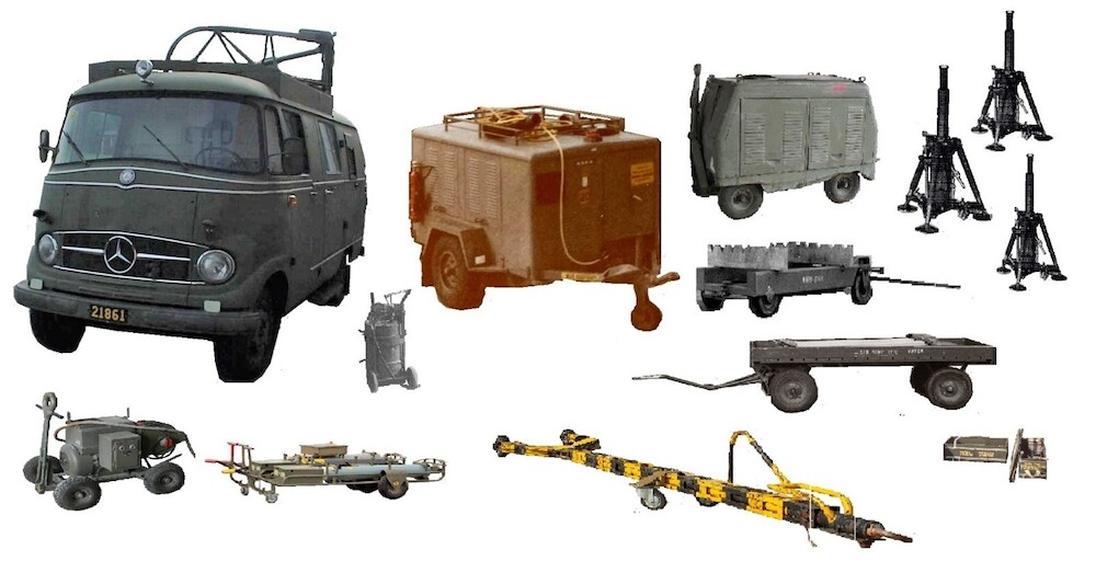 Gecko Heavy Industries GE72025 J35 Draken Ground Support Set, 12