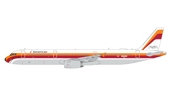 Gemini Jets GJAAL2256 Airbus A321 American / PSA Heritage Livery