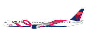Gemini Jets GJDAL2154 Boeing 767-400ER Delta Breast Cancer Resear