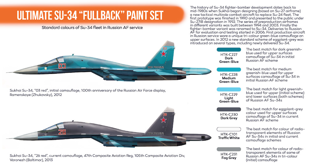 Hataka Hobby HTK-CS58 Ultimate Su-34 "Fullback" paint s