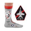 Heel Tread SOCK F18E BA Pair of fighter jets socks: Iconic Squadr