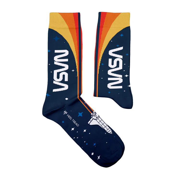 Heel Tread SOCK SPACE Pair of spacecraft socks: NASA Space