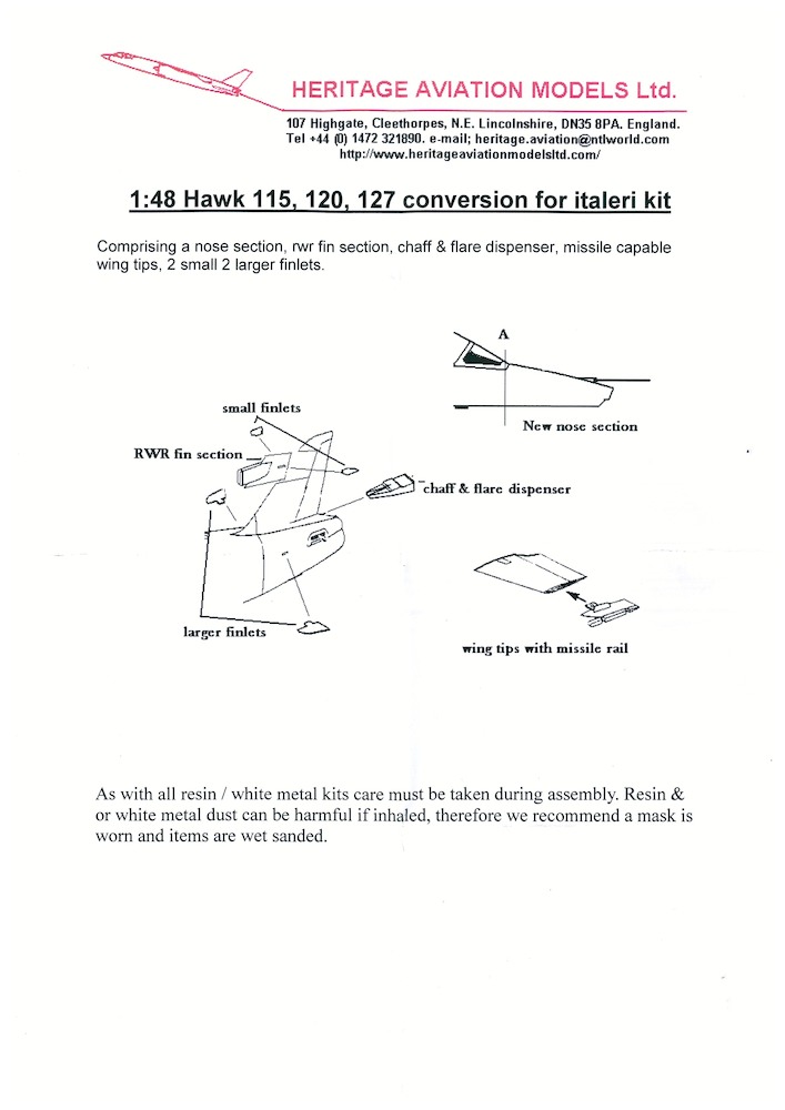 Heritage Aviation HAAC48025 Hawk MK115/126/127 conversion set (It