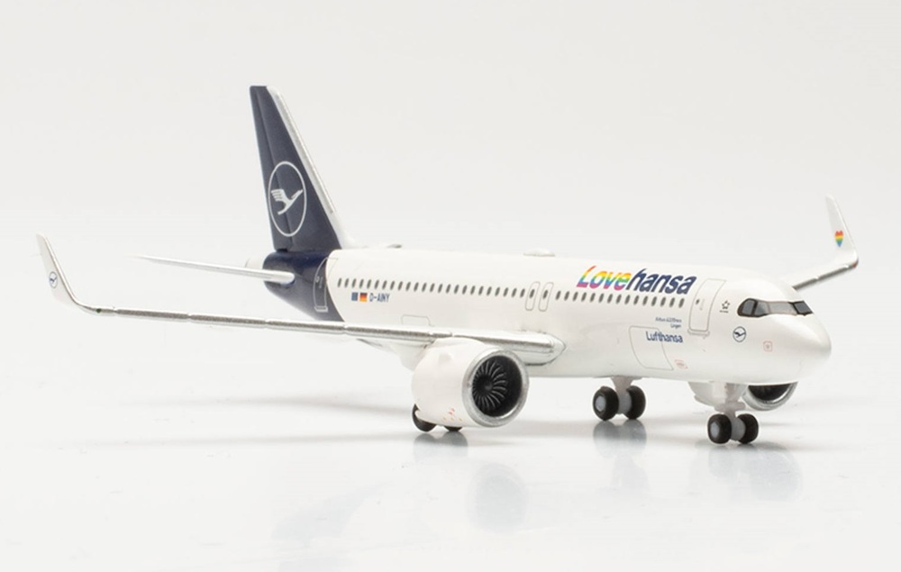 Herpa Wings 537155 Airbus A320neo Lufthansa Lovehansa D-AINY