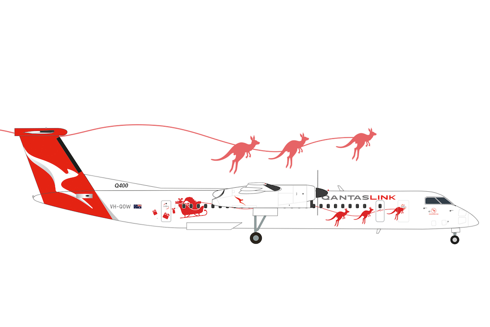 Herpa Wings 573337 DHC8-Q400 QantasLink Dasher-8 Mornington VH-QO