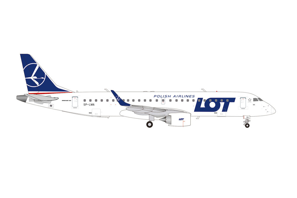 Herpa Wings 573818 Embraer E190 LOT Polish Airlines SP-LMA