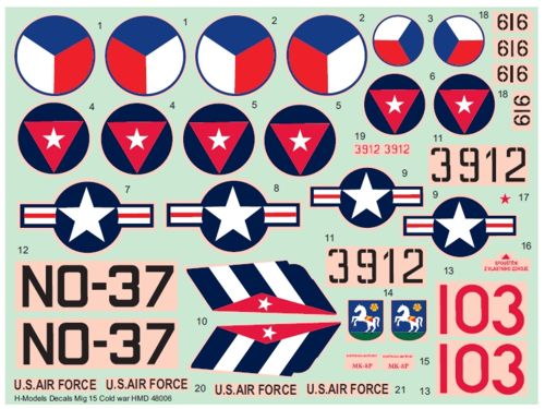 HM Decals HMD48009 Curtiss P36C Hawk , 27th pursuit in Class III