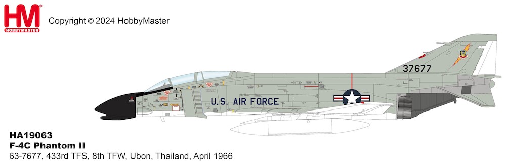 Hobbymaster HA19063 McDonnell Douglas F4C Phantom II USAF, 63-767