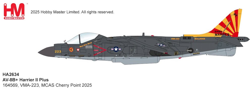 Hobbymaster HA2634 Harrier II AV-8B II Plus US Marines 164569, VM