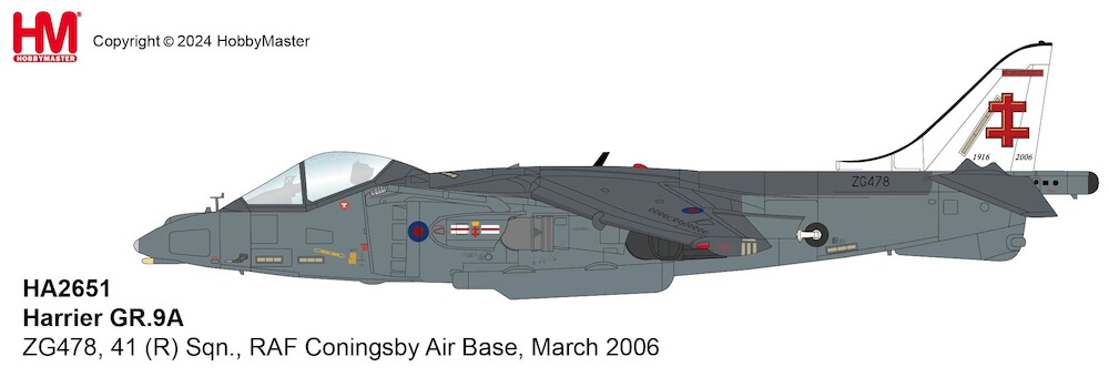 Hobbymaster HA2651 Harrier GR.9A ZG478, 41 (R) Sqn., RAF Coningsb