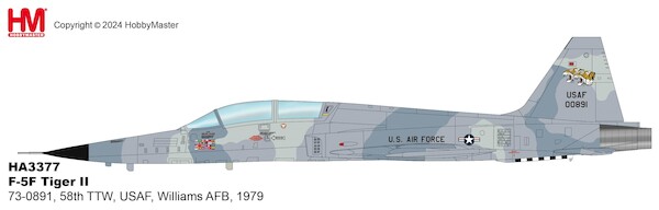 Hobbymaster HA3377 Northrop F-5F Tiger II 73-0891, 58th TTW, USAF