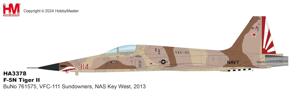 Hobbymaster HA3378 Northrop F-5N Tiger II BuNo 761575, VFC-111 Su