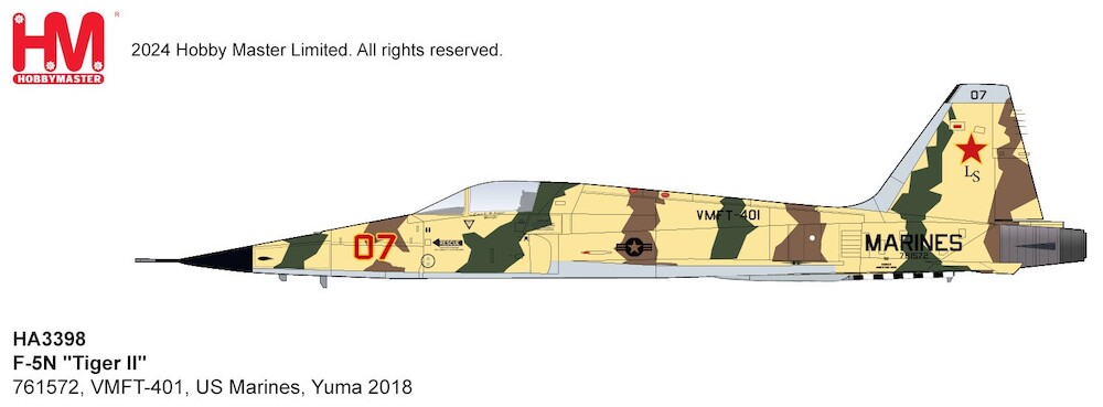 Hobbymaster HA3398 Northrop F-5E Tiger II 761572, VMFT-401, US Ma