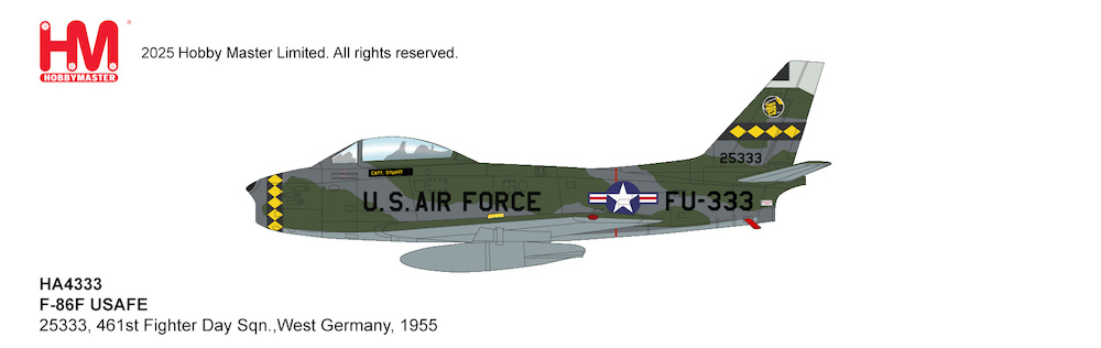 Hobbymaster HA4333 North American F-86F Sabre USAFE 25333, 461st