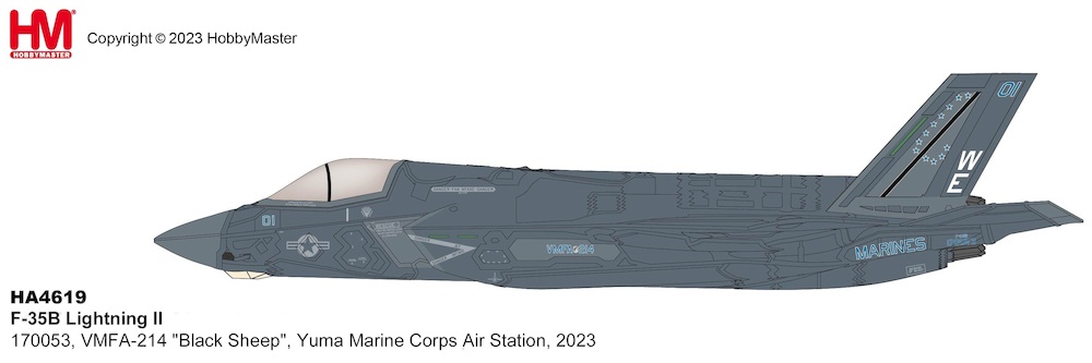 Hobbymaster HA4619 F35B Lightning II, 170053, VMFA-214 "Blac