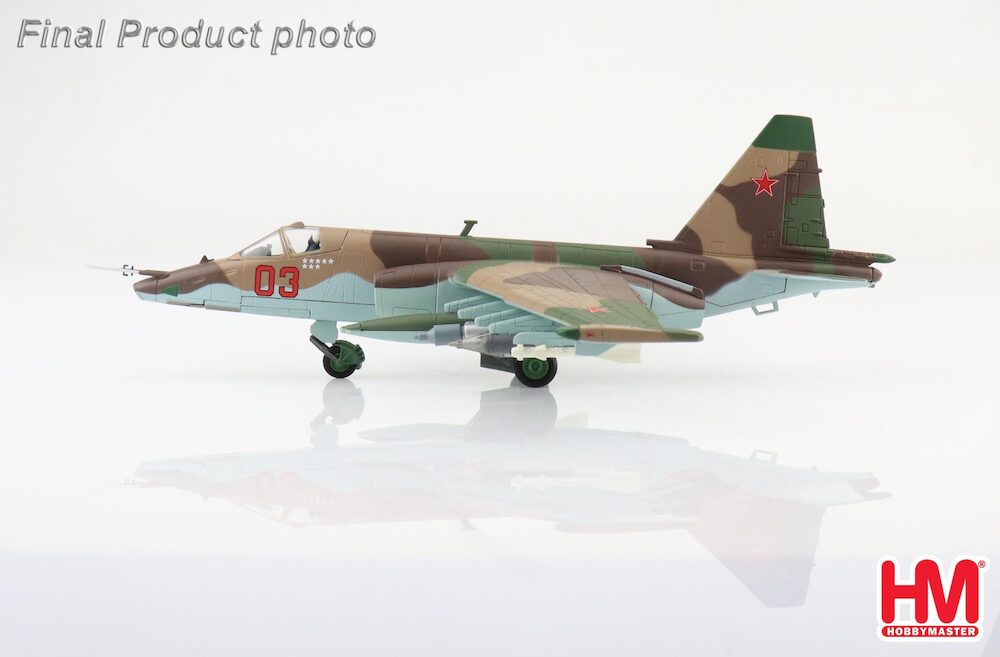 Hobbymaster HA6107 Sukhoi SU25K Frogfoot Red 03, flown by Lt. Col
