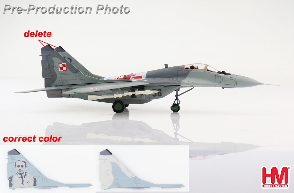 Hobbymaster HA6515 MIG29A Fulcrum 'Wing Cdr. Marian Pisarek" No.