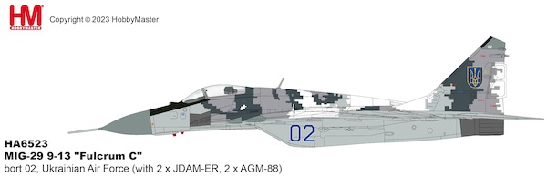 Hobbymaster HA6523 MIG29 9-13 "Fulcrum C" bort 02, Ukra