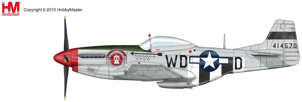 Hobbymaster HA7750 P51D Mustang USAAF 335 FS/4 FG "Captain T