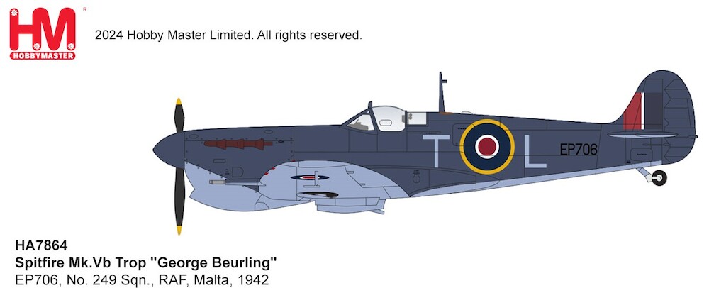 Hobbymaster HA7864 Spitfire Vb, Trop "George Beurling"